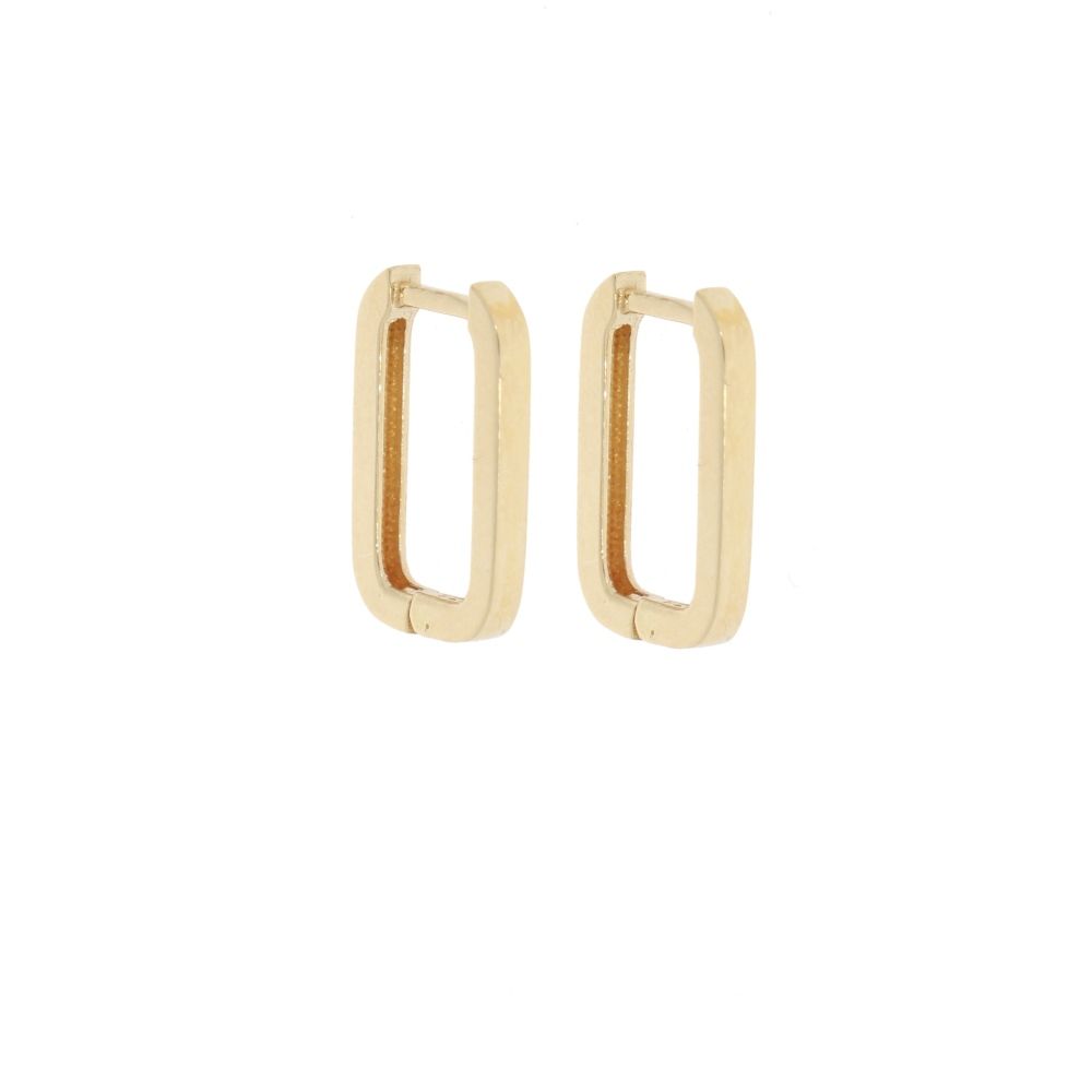 585 Gold Creolen Eckig